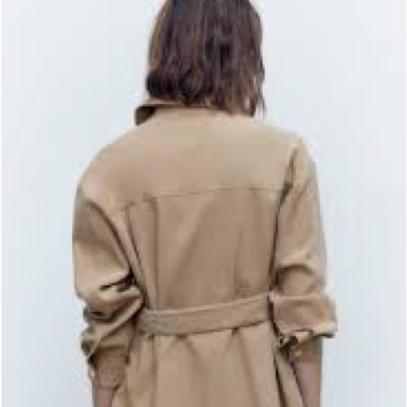 Zara | Jackets & Coats | Zara Belted Overshirt With Golden Buttons | Poshmark